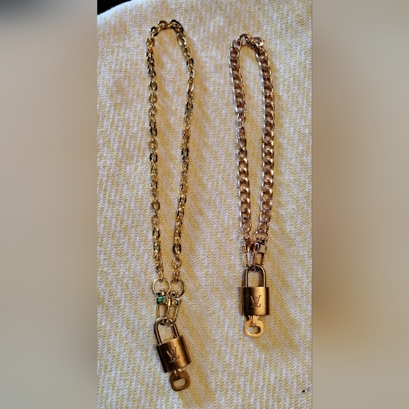 Louis Vuitton | Jewelry | Louis Vuitton Lock And Key On Unbranded Chain ...